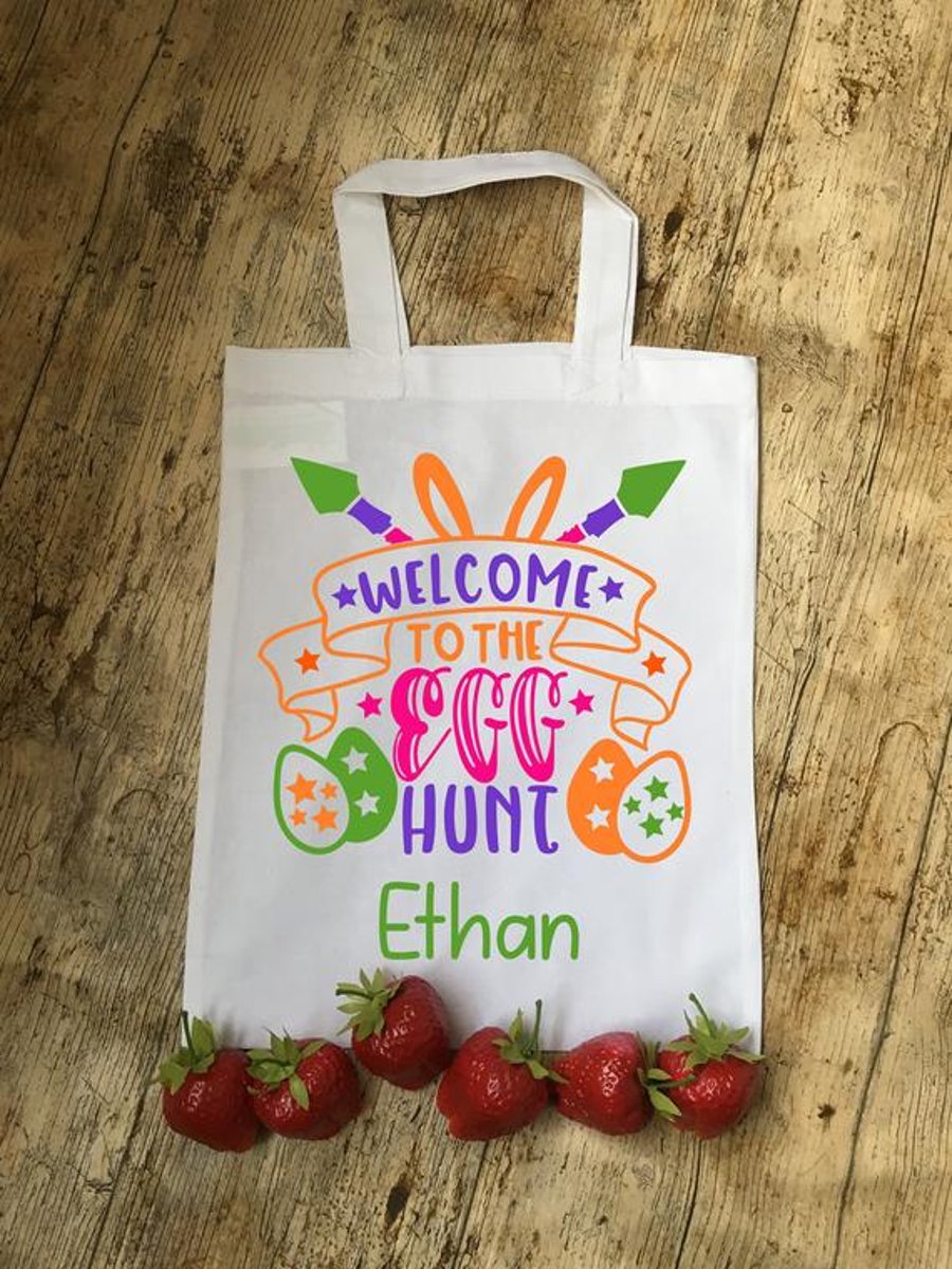Easter Egg Hunt Bag personalised - Folksy