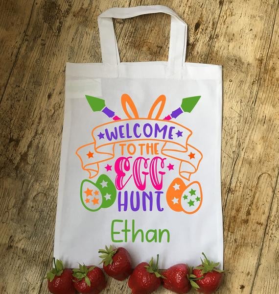Easter Egg Hunt Bag personalised - Folksy