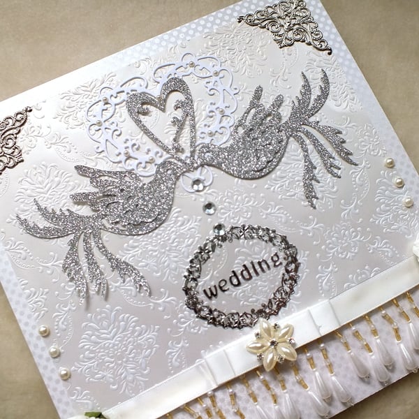 Luxury Handmade Wedding Card - Folksy