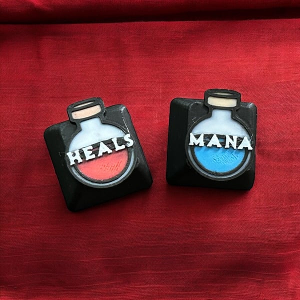 Heal & Mana Potion Keycap WoW Warcraft DnD ... - Folksy
