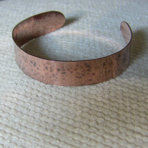 Hammered Copper Cuff Bangle, B59A - Folksy