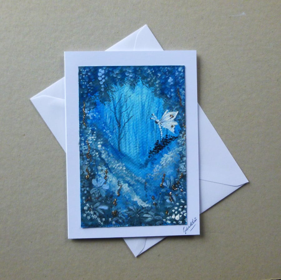 hand painted original art fantasy painting gree... - Folksy