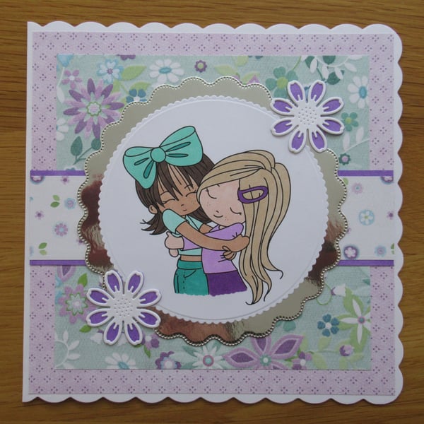 Best Friends - 7x7" Any Occasion Card - Folksy