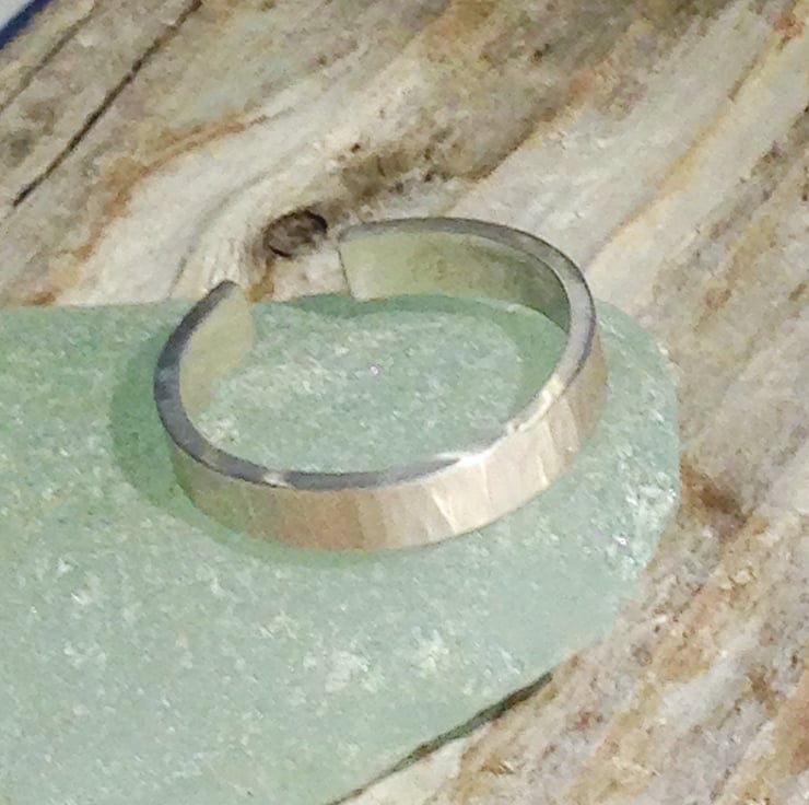 Handmade Sterling Silver Hammered Open Ring UK ... - Folksy