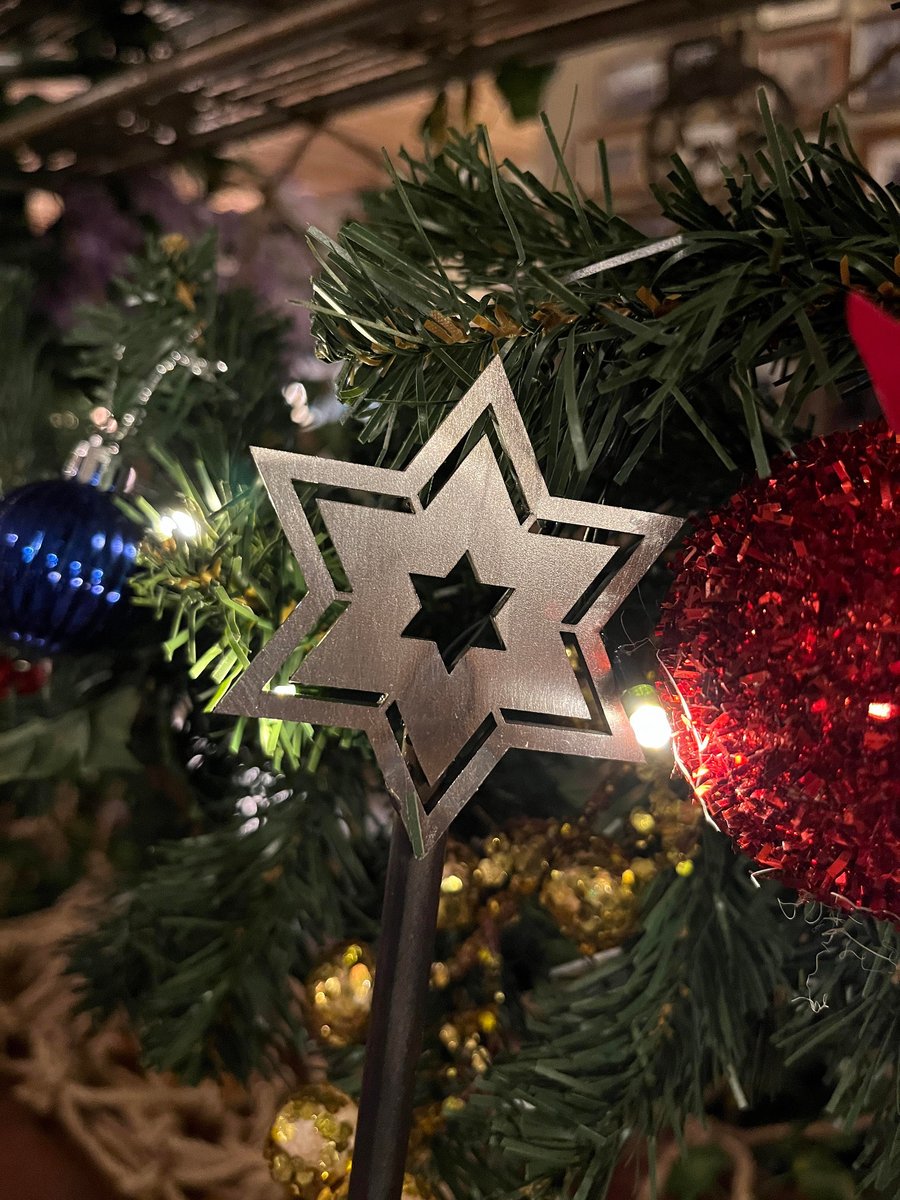 Garden Stake, Art, Steel, Star, Robin, Christma... - Folksy