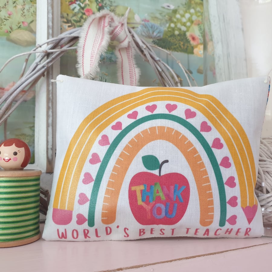 Thank You Teacher Scented Gift Sachet, Handmade... - Folksy