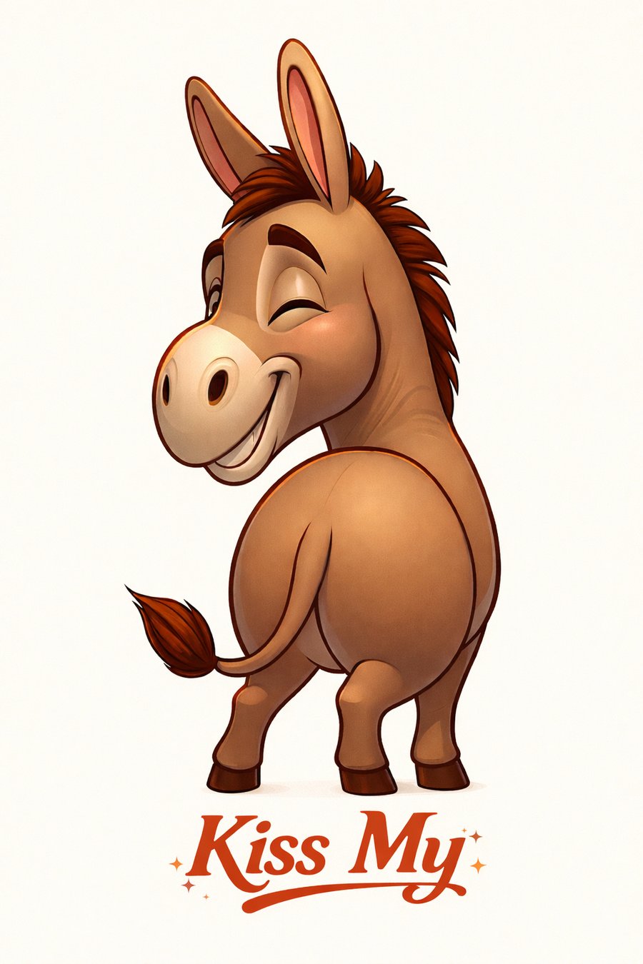 Playful Donkey Art Print – Original Illustrated... - Folksy