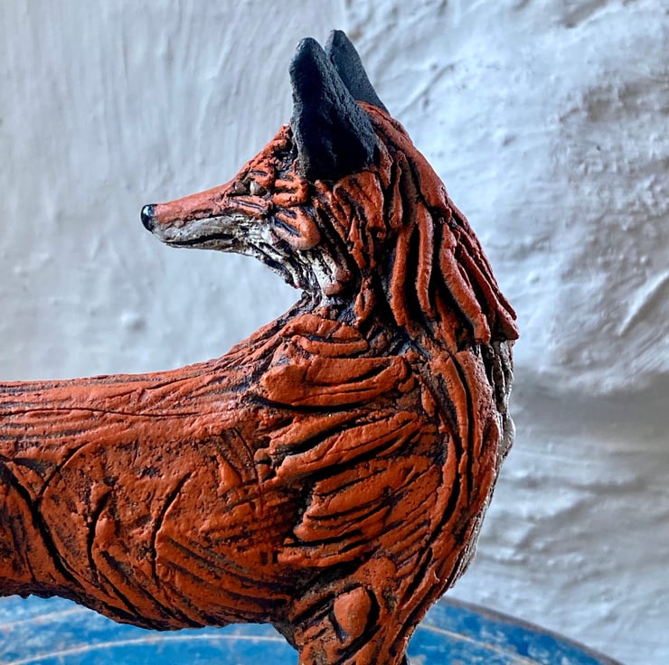 Fox sculpture in ceramic - Folksy