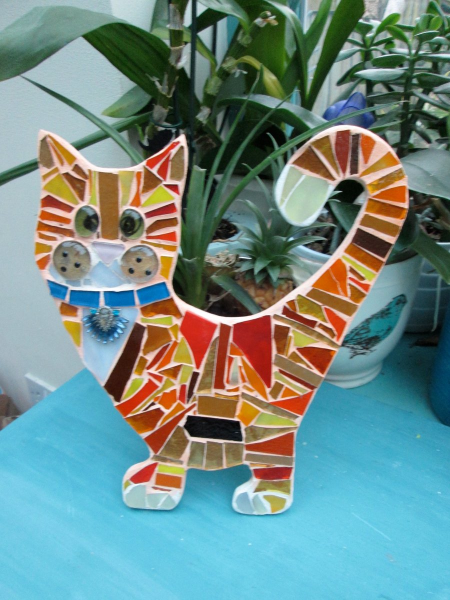 Mosaic Cat - Folksy