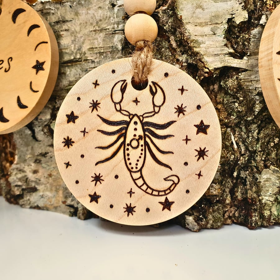 Scorpio Zodiac Star Sign Keyring, October - Nov... - Folksy