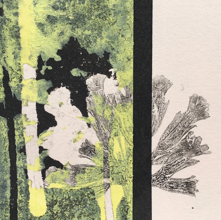 Yellow Nature Monotype print by Stef Mitchell. ... - Folksy