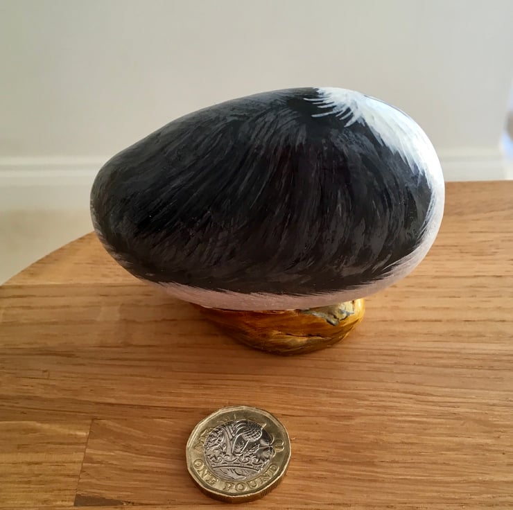 Seagull hand painted pebble rock art bird garde... - Folksy