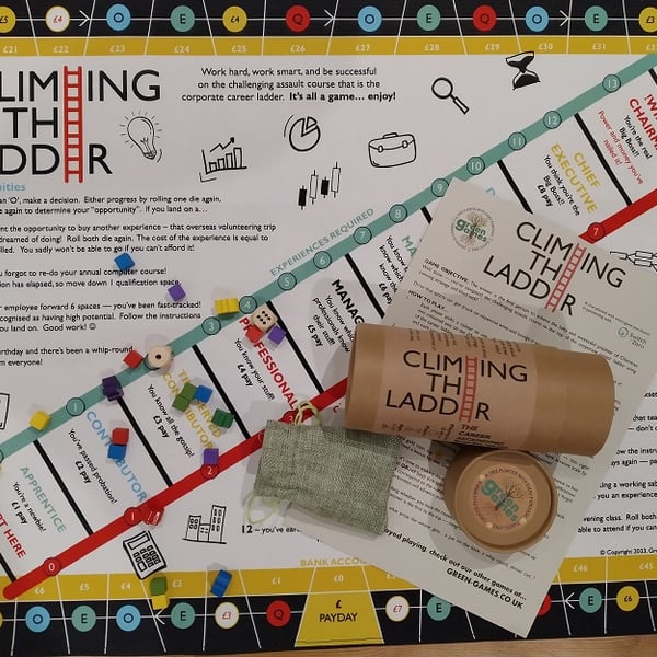 Climbing the Ladder - Plastic free board game - Folksy