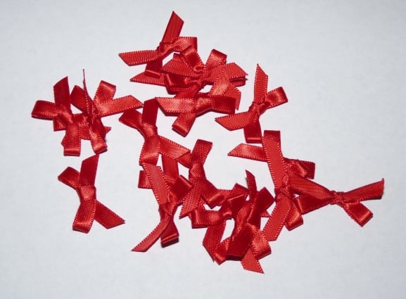 Small Red Bows Ideal For Card Makers REDUCED T... - Folksy
