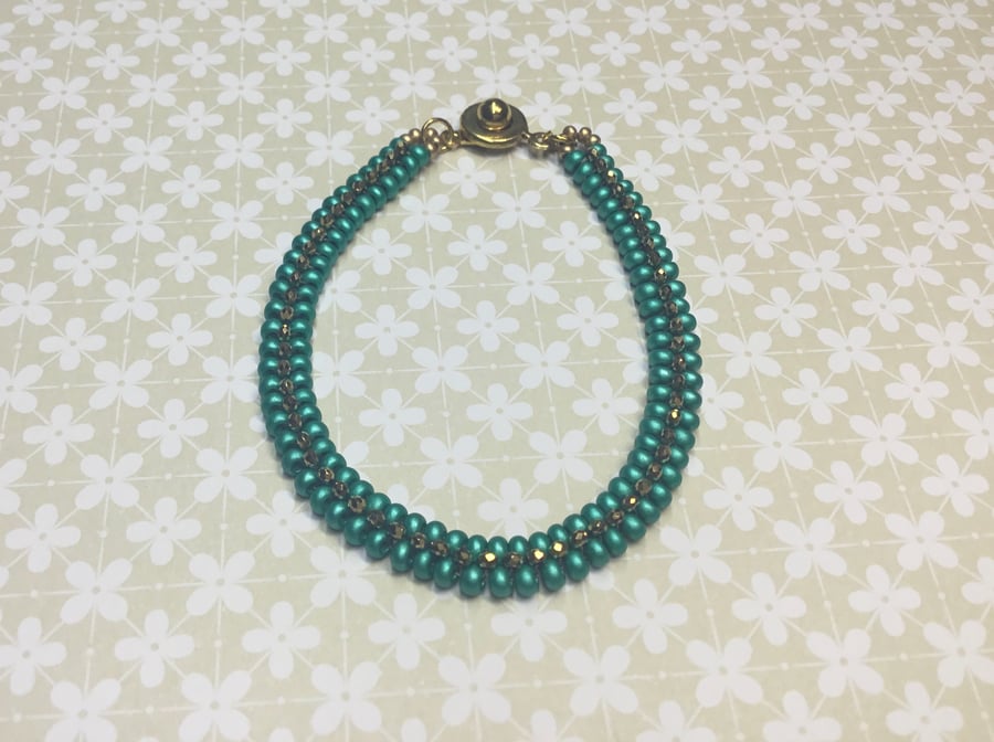 Pretty Green Stacker Bracelet - Folksy