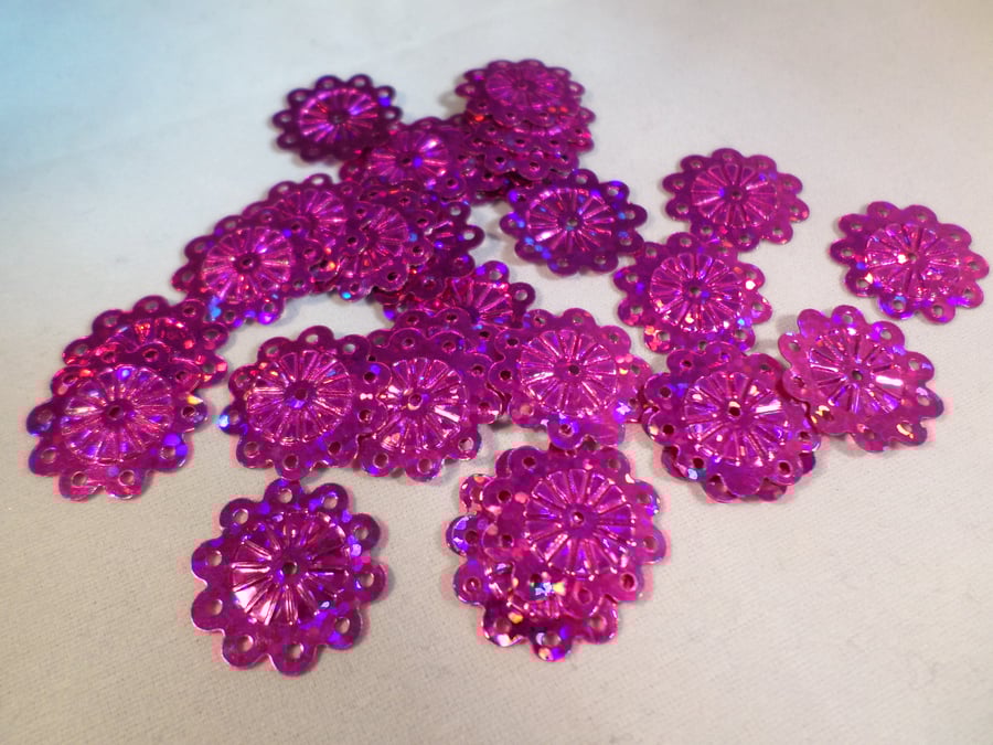 50 x Holographic Craft Sequins - Flower - 19mm ... - Folksy 50 x Holographic Craft Sequins - Flower - 19mm ... - Folksy