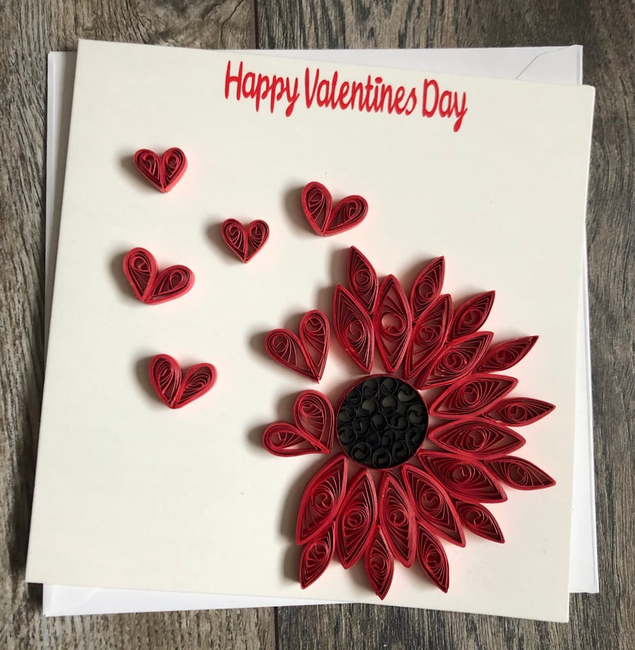 Stunning handmade quilled sunflower valentines ... - Folksy