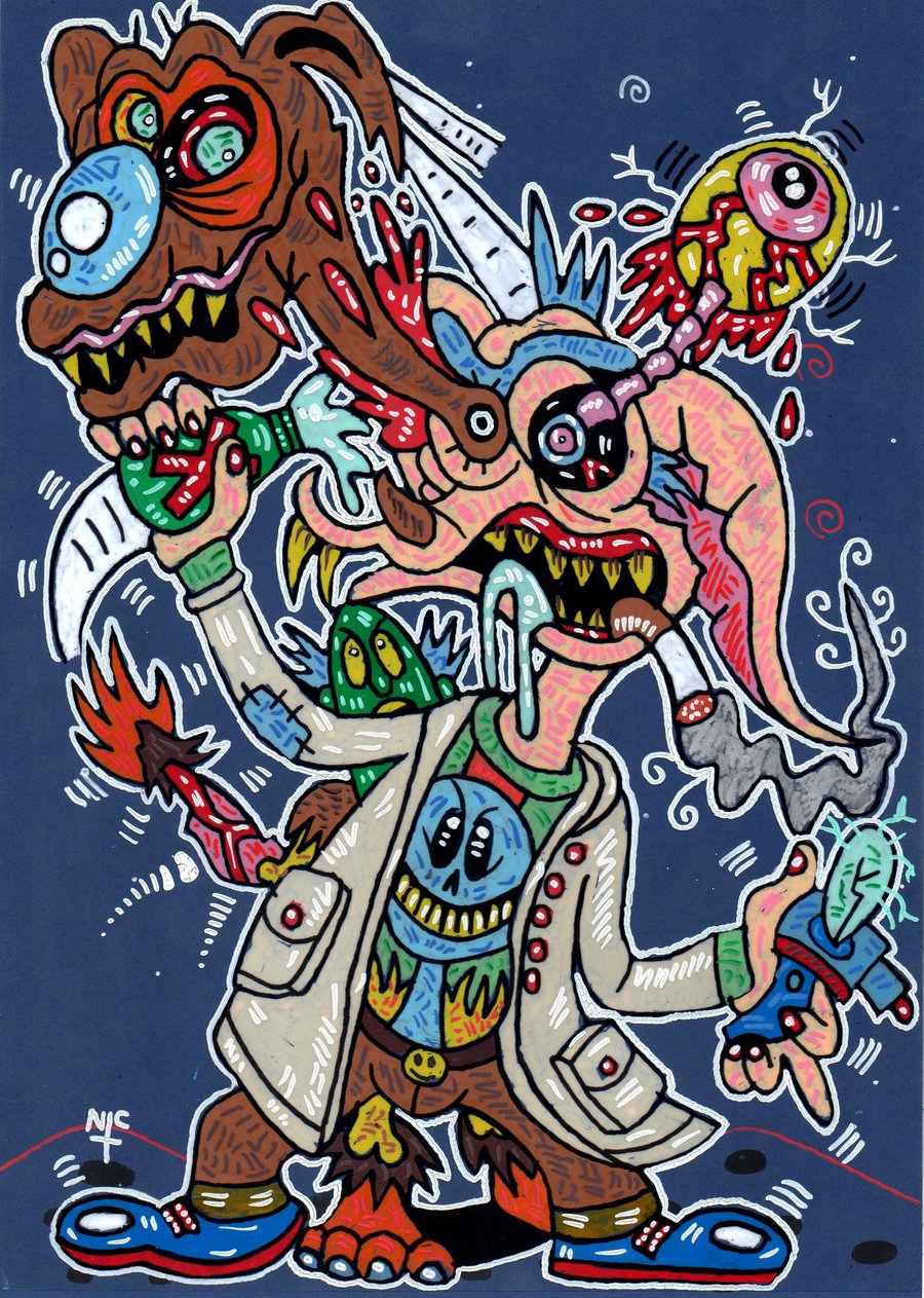 REN AND STIMPY RICK AND MORTY X OVER - Folksy