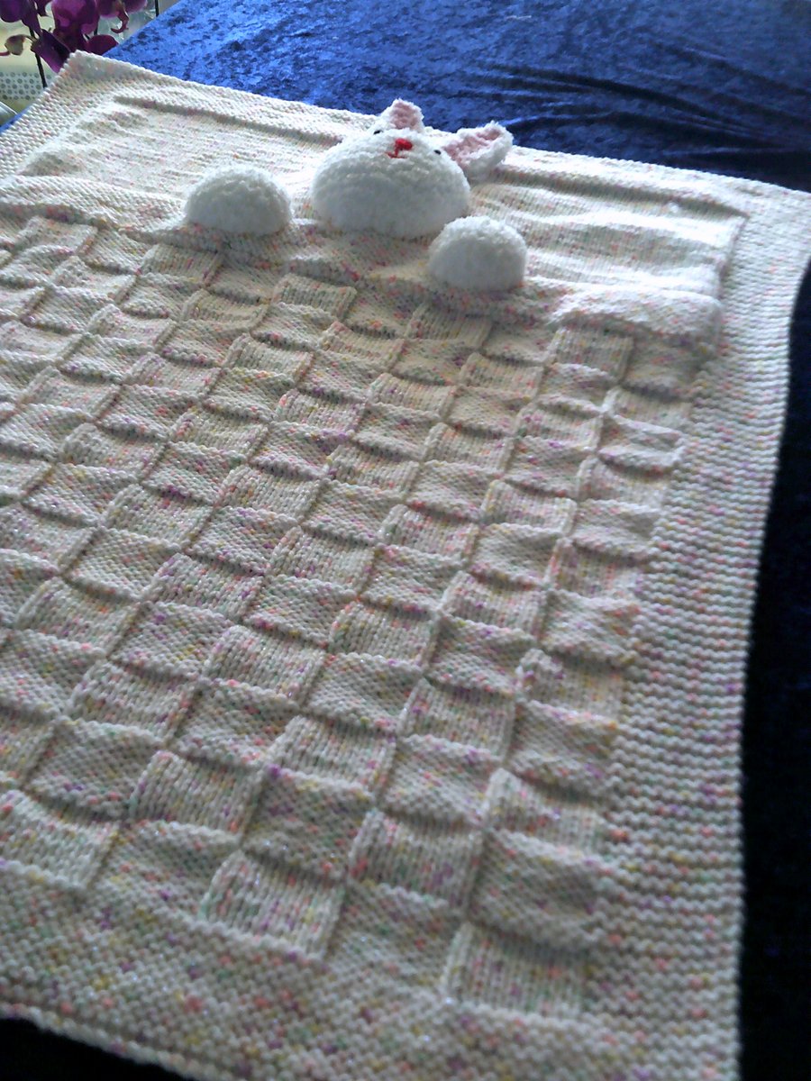 Pram Blanket with Rabbit - Folksy