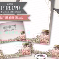 Letter Writing Paper Capture Your Dreams - Folksy