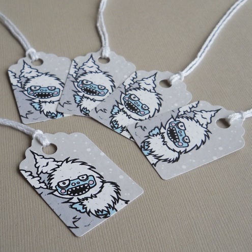 jolly yeti gift tags - Folksy