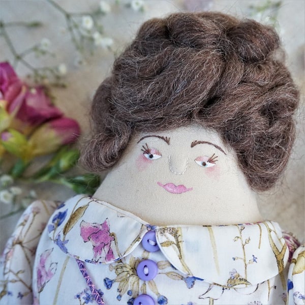 Norma, A Folk Art Rag Doll - Folksy
