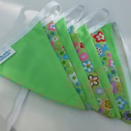 Lime Green Bunting Flower Retro Style - Folksy