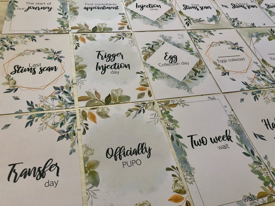 Botanical IVF Milestone Cards, IUI Milestone Ca... - Folksy