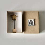 ‘Shine Bright' - Miniature Star with a Wire Ste... - Folksy