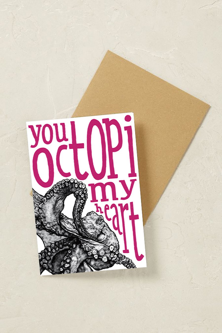 Illustrated Octopus Card - Folksy
