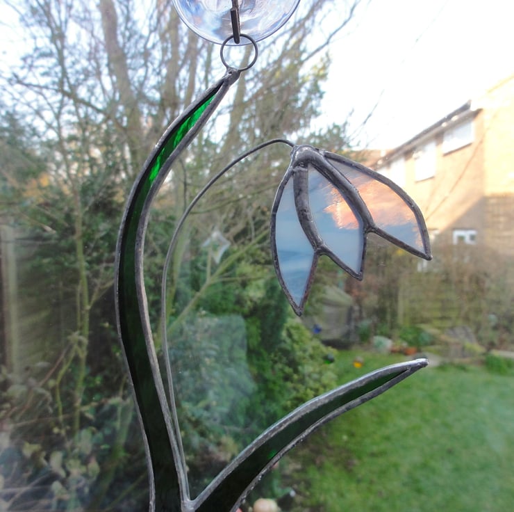 Stained Glass Snowdrop Suncatcher - Folksy