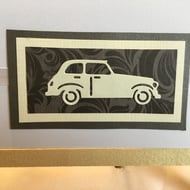 Die cut car card - Folksy