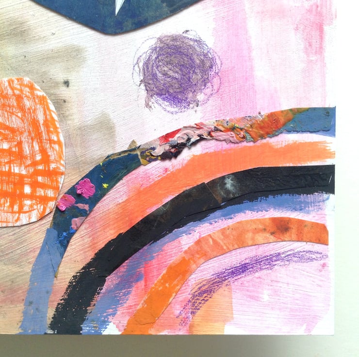 Original Abstract Collage Painting, 27.5cm x 21... - Folksy