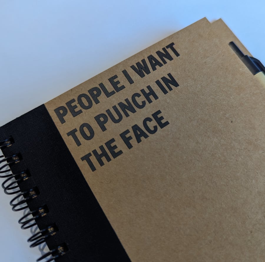 People I Want to Punch In the Face Funny Notebook - Folksy