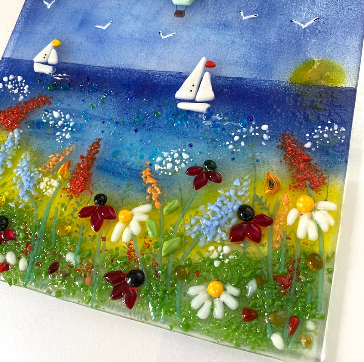 Seascape in fused glass - Folksy