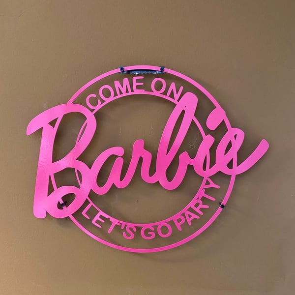 Metal Wall art Barbie Sign Home wall Decor Perf... - Folksy