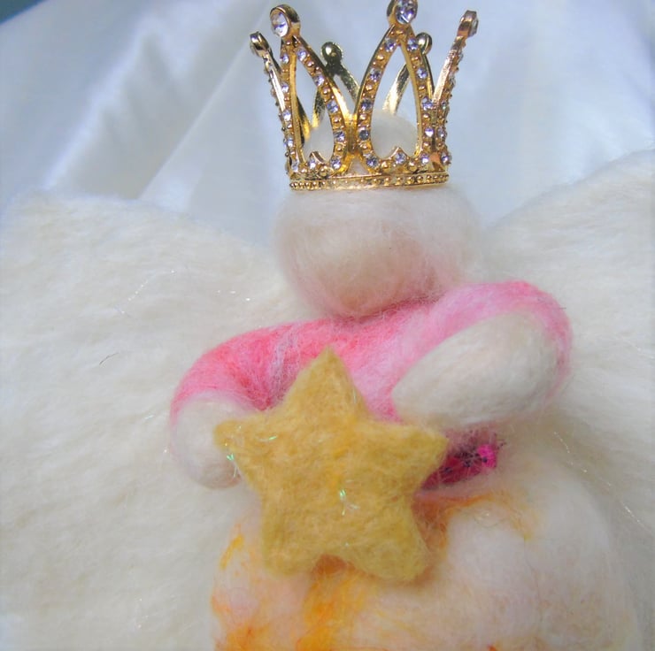 Fairy Queen Christmas Fairy tree topper or tabl... - Folksy