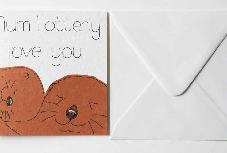 Mum I otterly love you Mother's Day card, Cute ... - Folksy