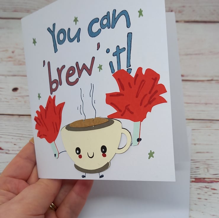 Good Luck Card- 'You Can 'Brew' It, tea-lovers ... - Folksy