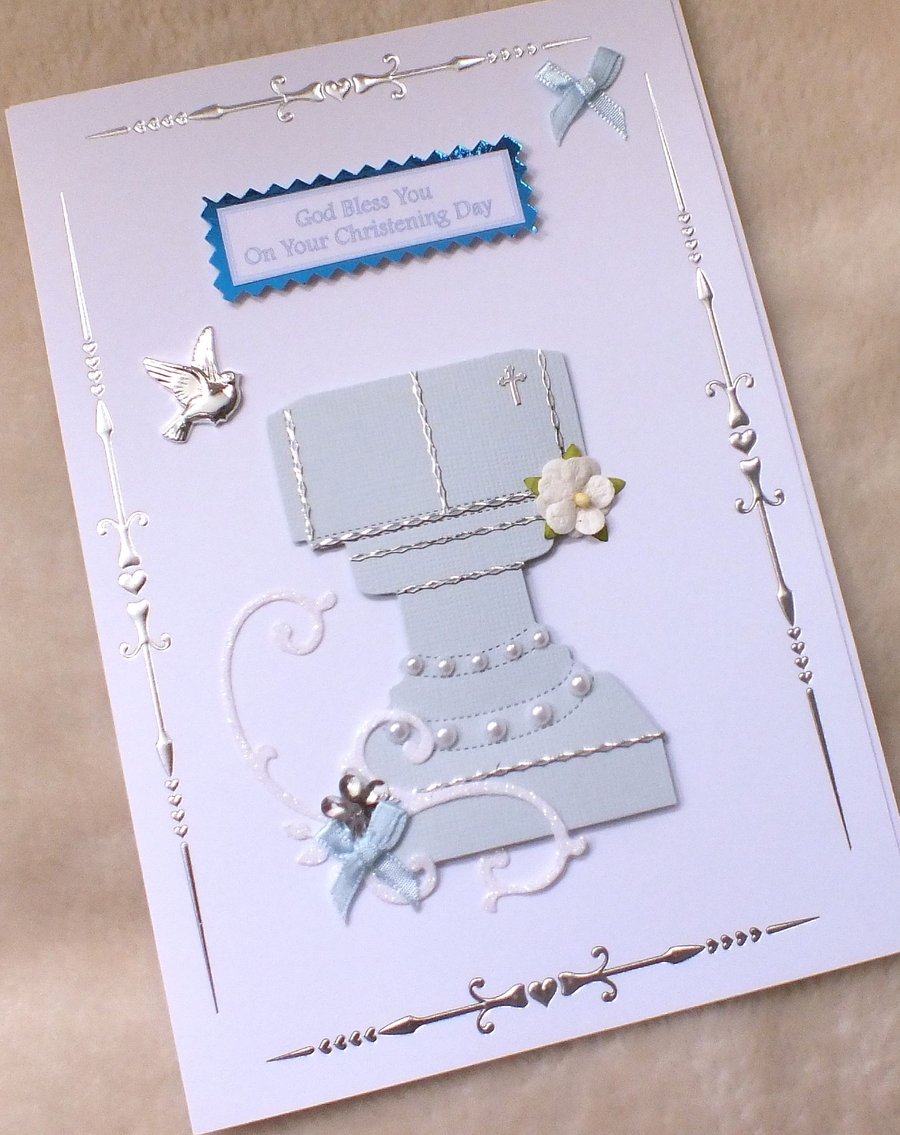 Handmade Christening Card - Folksy