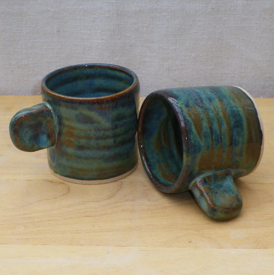 Pair of espresso coffee cups hand thrown in sto... - Folksy