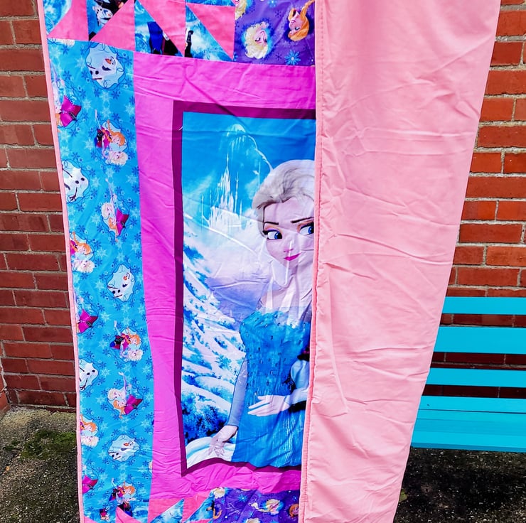Homemade frozen patchwork quilt - Folksy