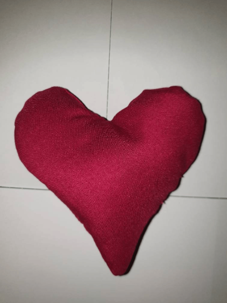 Plain Love Heart Plush - Folksy