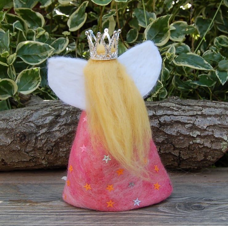 Fairy tree topper or table display - needle fel... - Folksy