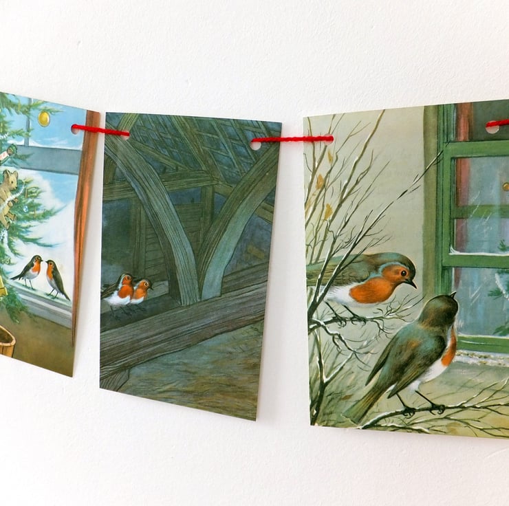 Christmas Bunting - Robin Garland - Folksy