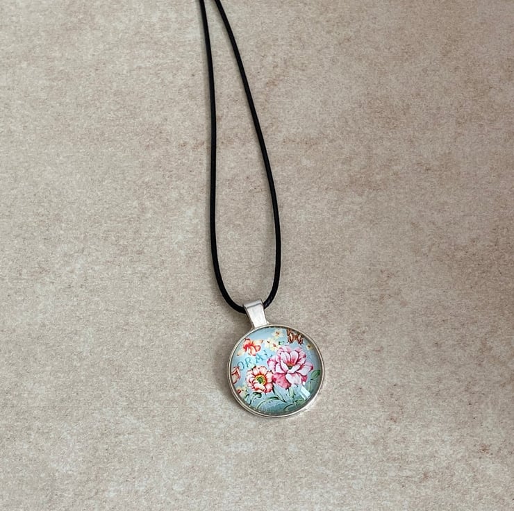 Pretty Pink and Light Blue Floral Shabby Chic P... - Folksy