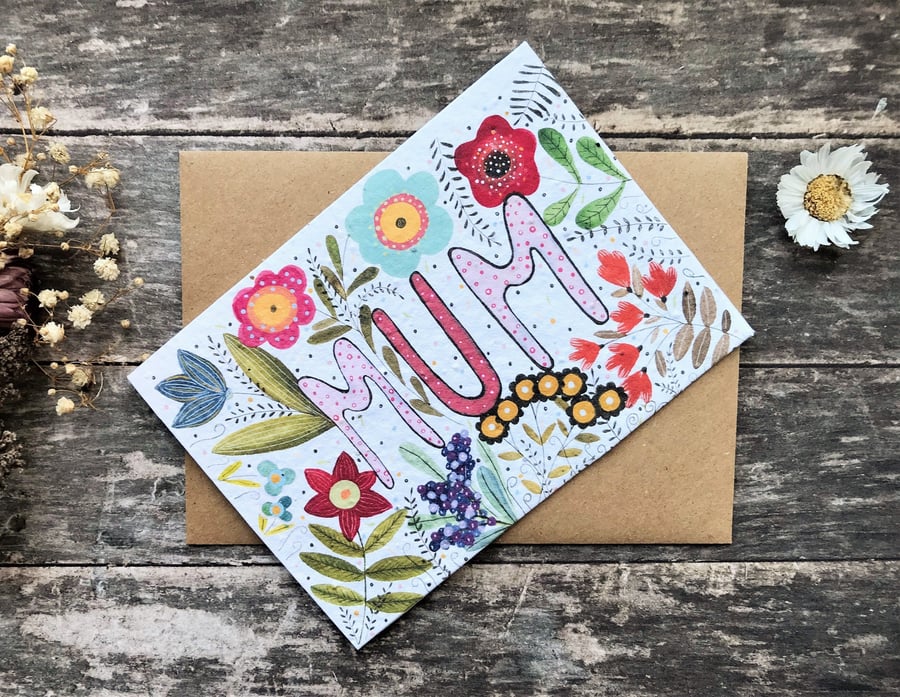 Plantable Seed Paper Birthday Card, Blank Insid... - Folksy