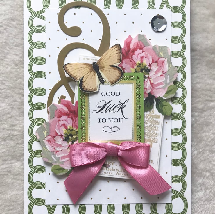 Luxury Handmade 3D Good Luck Card - Folksy