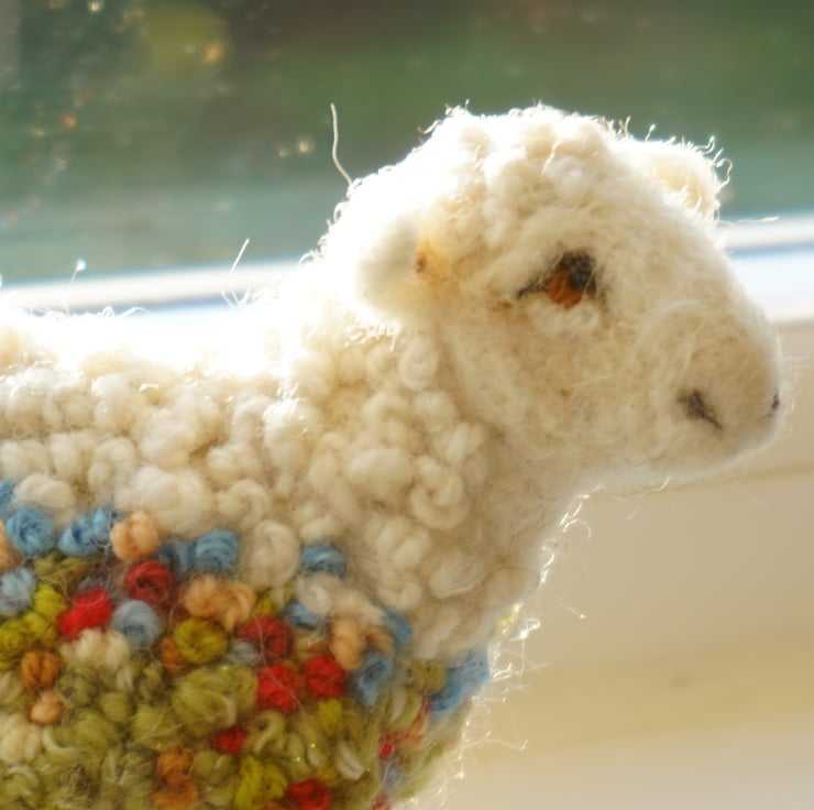 Needle Felted & Embroidered sheep - Folksy
