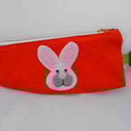 Rabbit - Pencil Case - Carrot shaped lined Penc... - Folksy